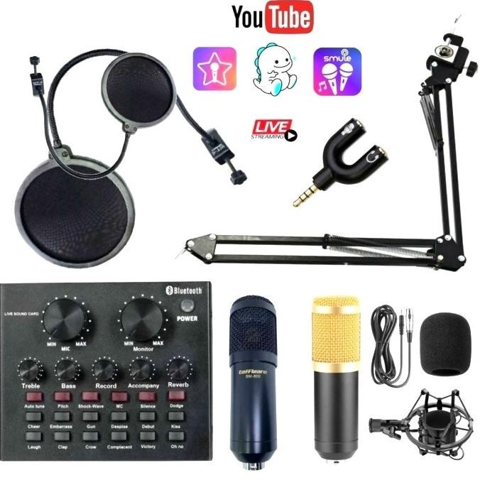 Jual paket recording mic condenser BM800 BM8000 mixer stand mic Youtuber | Shopee Indonesia