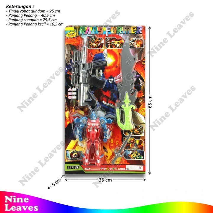Jual Mainan Anak Robot Gundam Set + Golok dan Pedang Trans Former ...