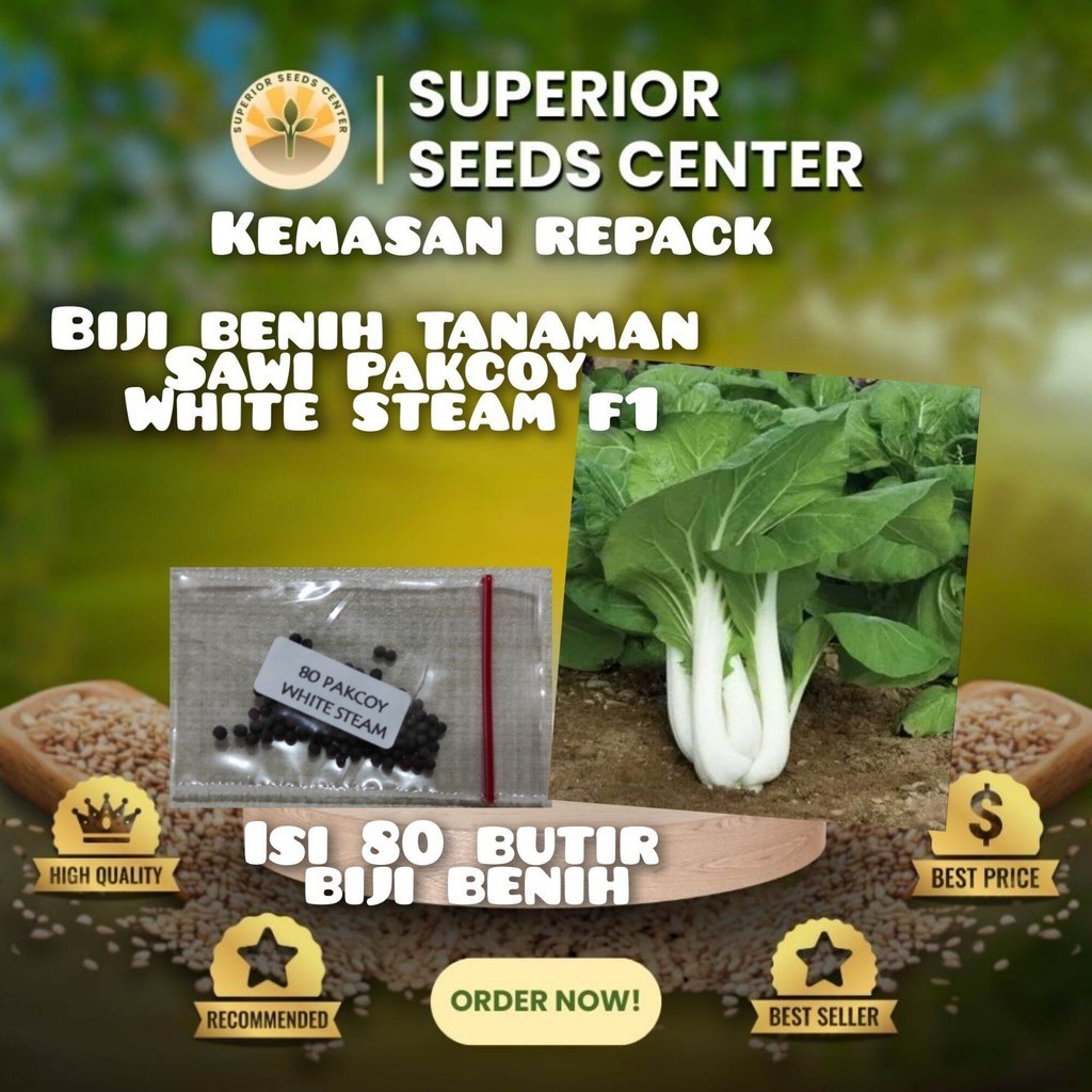 Jual kemasan repack plastik klip 80 butir biji benih tanaman sawi ...