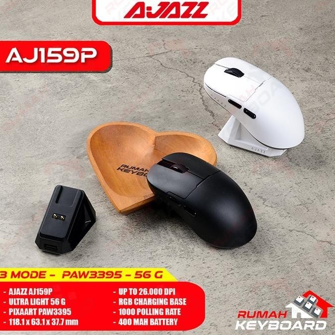 Jual AJAZZ AJ159P - GAMING MOUSE - PAW3395 - 2 MODES - CHARGING DOCK - 26000 DPI 2807T | Shopee ...