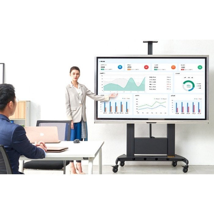 Jual Lin Standing Bracket Tv 100 Inch Heavy Duty Tv Cart : Nb Cf100 ...