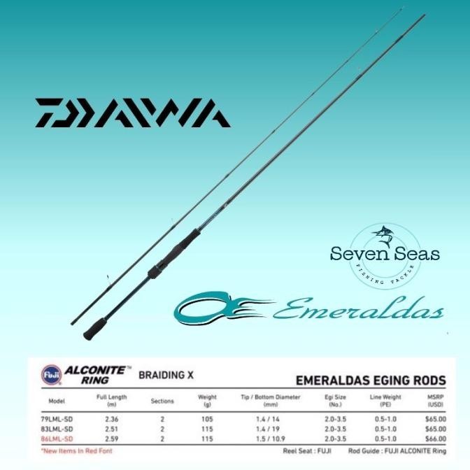 Jual Daiwa Emeraldas Rod Eging Rod 79LML 83LML 86ML Joran Cumi Sotong ., | Shopee Indonesia