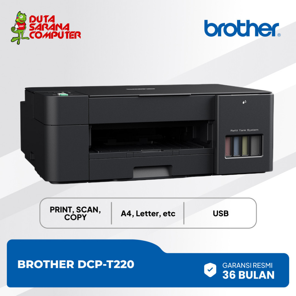 Jual BROTHER DCP-T220 INK TANK PRINTER PRINT, SCAN, COPY GARANSI RESMI ...