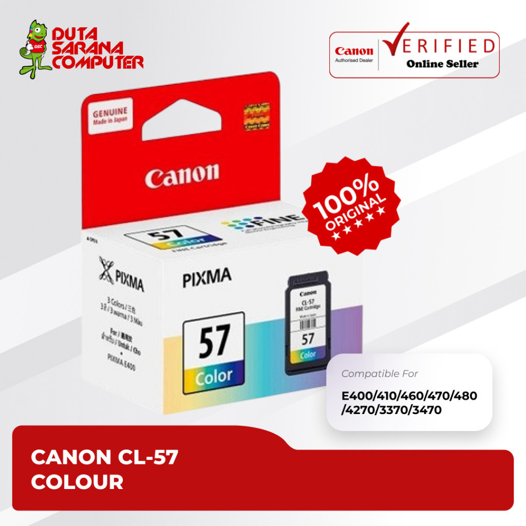 Jual CANON COLOR INK CARTRIDGE CL-57 ORIGINAL | Shopee Indonesia