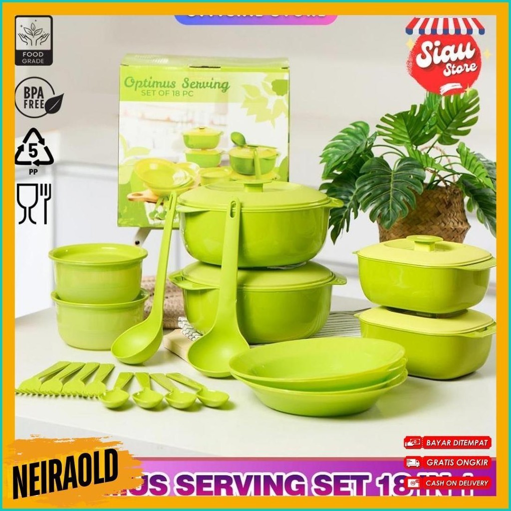 Jual Siau Store Optimus Big Smart Serving Set Of 18 Pcs (Lagi Viral ...
