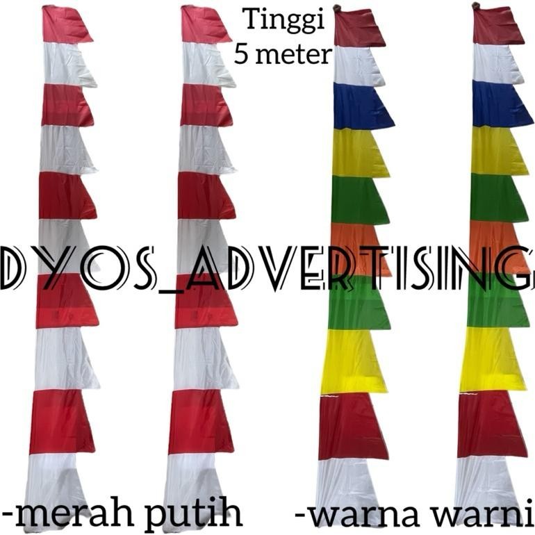 Jual TERLARIS Bendera umbul-umbul merah putih dan warna warni 5 meter PROMO | Shopee Indonesia