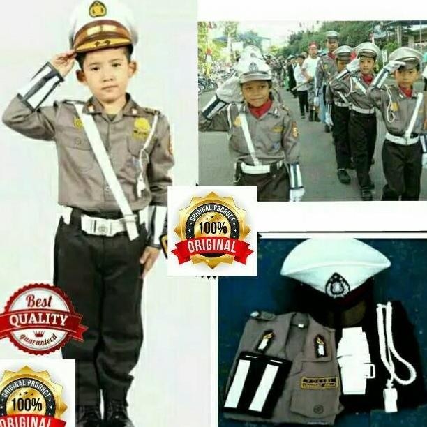 Jual ndl - glosir baju pocil/polisi anak/kostum anak tk/baju seragam ...