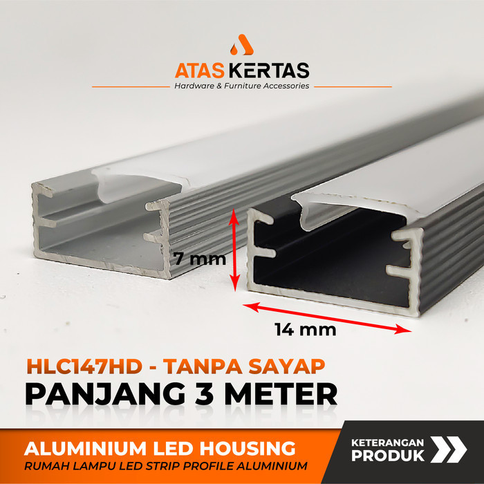 Jual Sukaca - Rumah Lampu Led Strip 3 M / Housing Kap Rel Lis Profile ...
