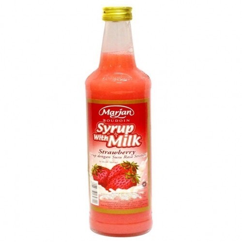 Jual S06260 MARJAN STRAWBERRY MILK SYRUP 450ML BOTOL MAJU BERSAMA ...