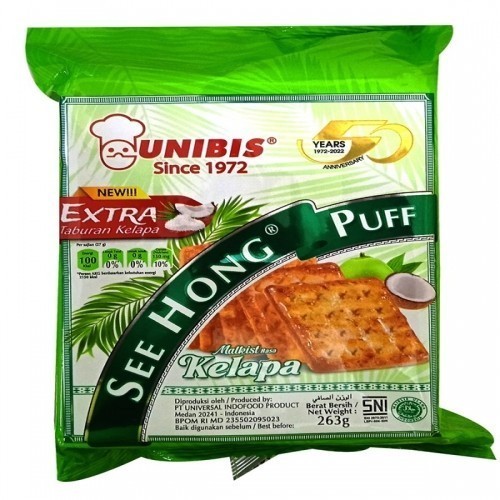 Jual S61045 BISCUIT UNIBIS SEE HONG PUFF KELAPA 263GR MAJU BERSAMA ...