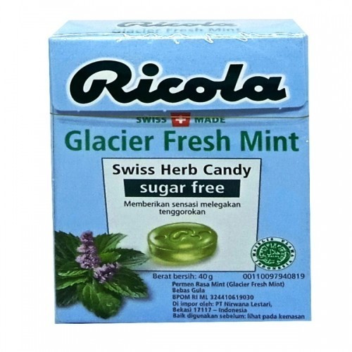 Jual S53650 RICOLA GLACIER FRESH MINE FREE SUGAR PERMEN BUNGKUS 40GR KOTAK MAJU BERSAMA ...