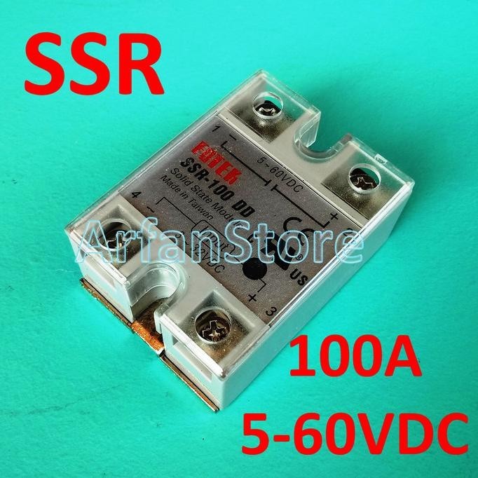 Jual Ssr 100A Dc 5V - 60V Dd Solid State Relay Input Dc 3 - 32V Ssr100Dd Harga Spesial | Shopee ...