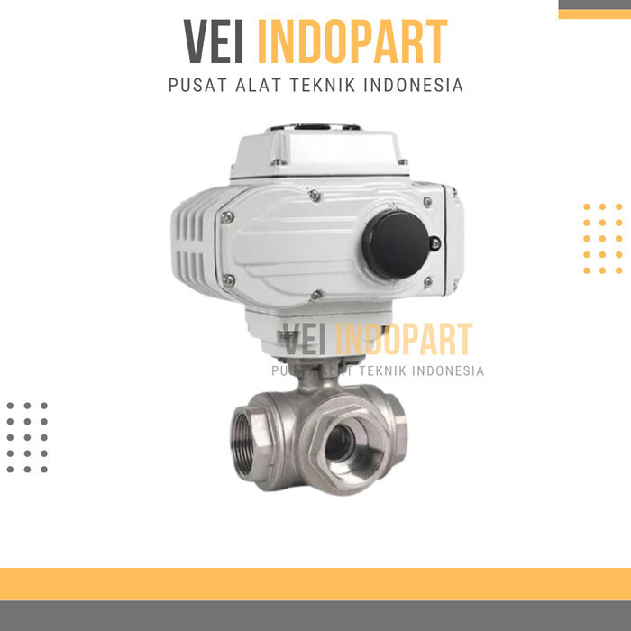 Jual Motorized Electric Actuator On Off Ball Valve 3 Way T Port 3/4 Inch - DC24 | Shopee Indonesia