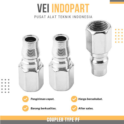 Jual Quick Coupler Angin Type PF40 drat 1/2" | Shopee Indonesia