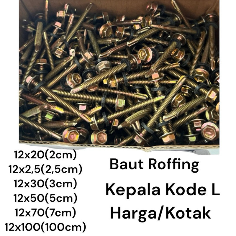 Jual Original Baut Roffing Per Dus / Baut Ruping / Baut Rofing Baut ...