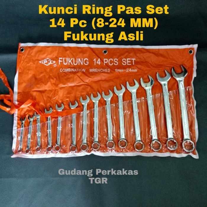 Jual Produk Kunci Ring Pas Set Fukung 14 pc 8-24 / Kunci R/P Set 14 Pc ...