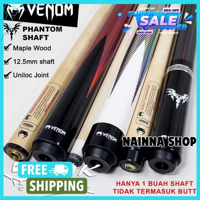 Jual VENOM PHANTOM EXTRA SHAFT - (NO BUTT) UNILOC JOINT MAPLE CUE STICK BILLIARD SHAF HOT DEAL ...