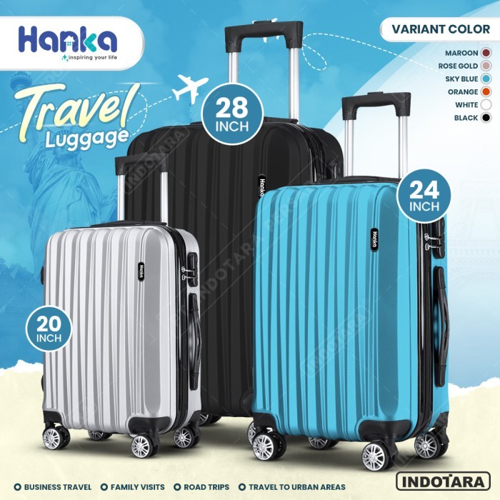 Jual NEW SERIES KOPER 20, 24, 28 INCH HANKA - KOPER ABS KOPER BAGASI ...
