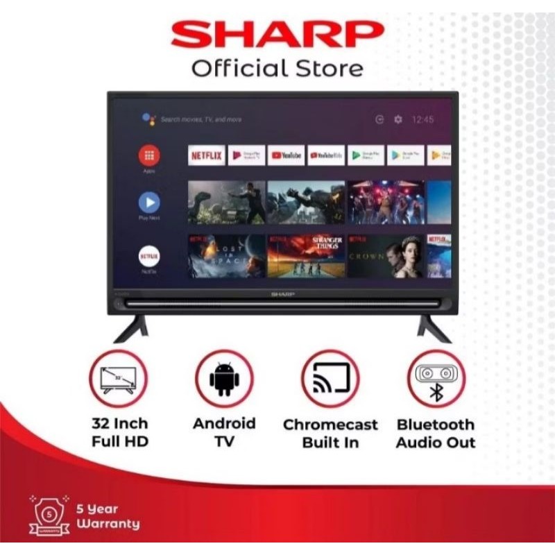 Jual Android TV Led Digital Sharp 32 inchi 2T-C32EG1| | Shopee Indonesia
