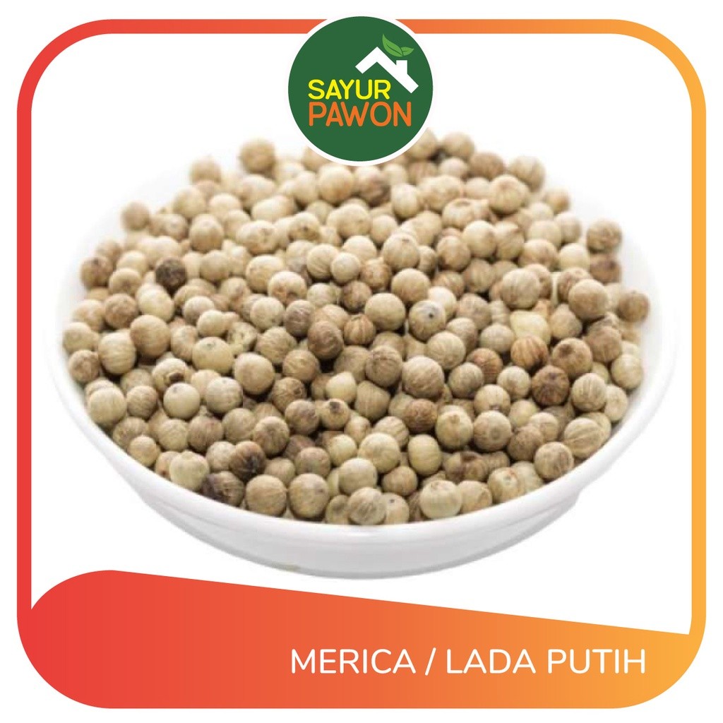 Jual MERICA / LADA PUTIH per 100 GRAM [ pilih variasi : BUTIR dan BUBUK ...
