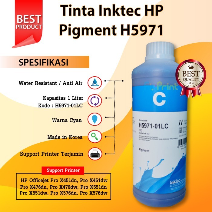 Jual Wade Tinta Inktec Pigment Hp 1 Liter Refill Printer 7610 7612 8600 8620 | Shopee Indonesia