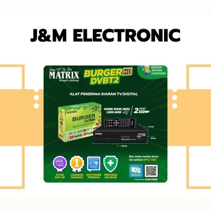 Jual Set top box DVBT2 receiver matrix burger hijau/stb matrix burger hijau | Shopee Indonesia