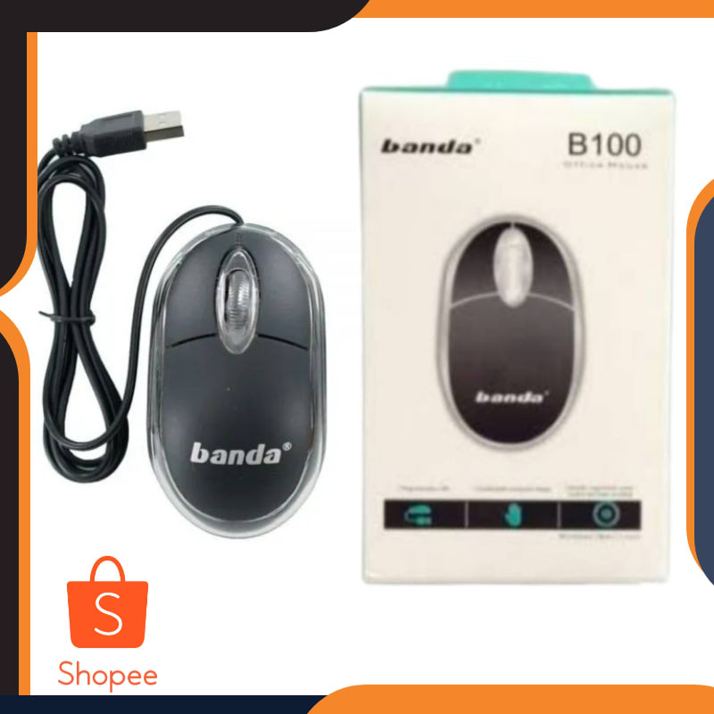 Jual SJS Mouse Banda B100 Kabel USB READY | Shopee Indonesia