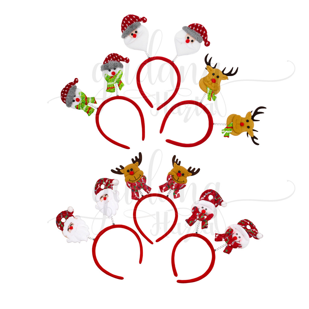Jual Bando Natal Antena Tuing Tuing Bandana Marry Christmas Bear Santa ...