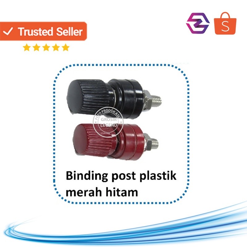 Jual Binding post terminal banana plastik merah hitam mur besi | Shopee ...