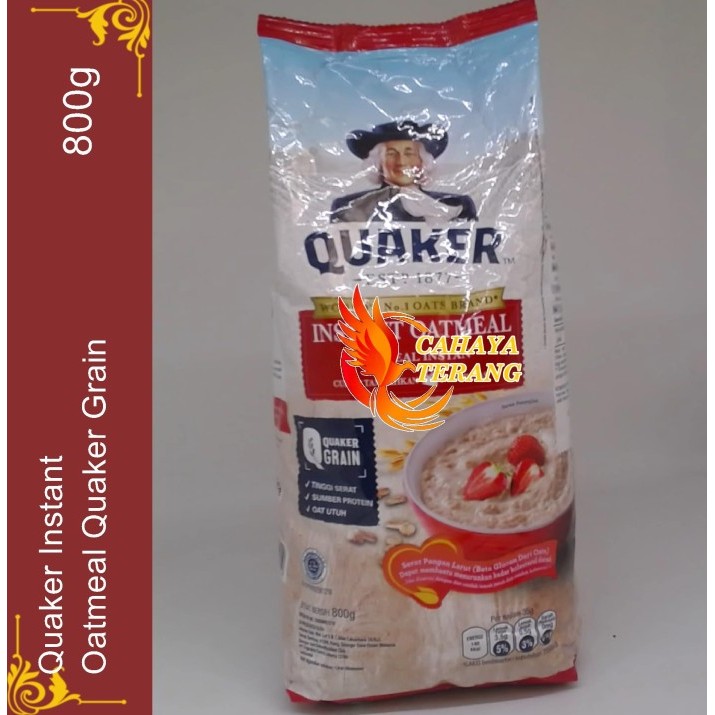 Jual Quaker Instant Oatmeal Quaker Grain 800g Oat Instan 800 gram ...
