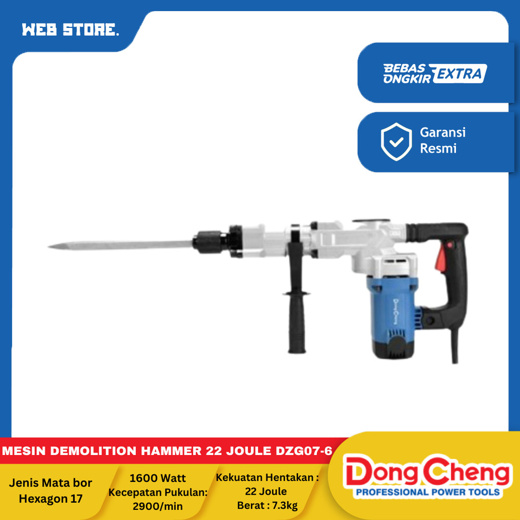 Jual Demolition Hammer Mesin Bobok Beton DONGCHENG DZG07-6 22 Joule ...