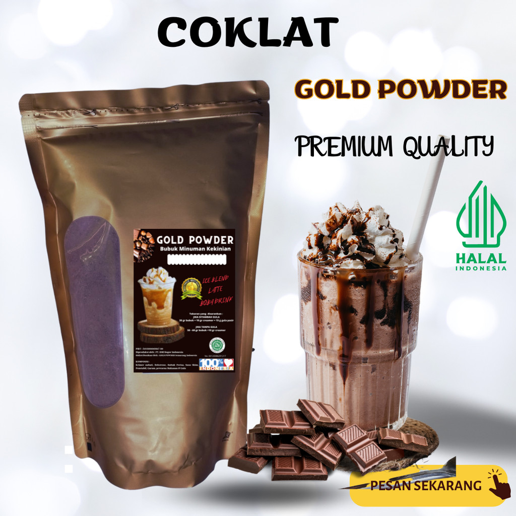 Jual GOLD Powder drink 1 Kg RASA COKLAT ORIGINAL | CHOCO Minuman Bubuk ...