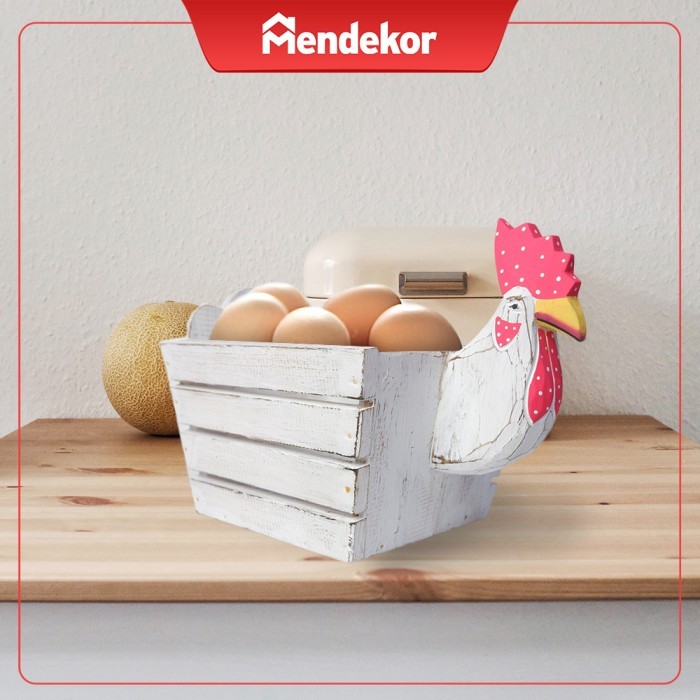 Jual Tuyun Keranjang Tempat Telur Ayam Kayu Putih Kotak Buah Saji Dapur ...