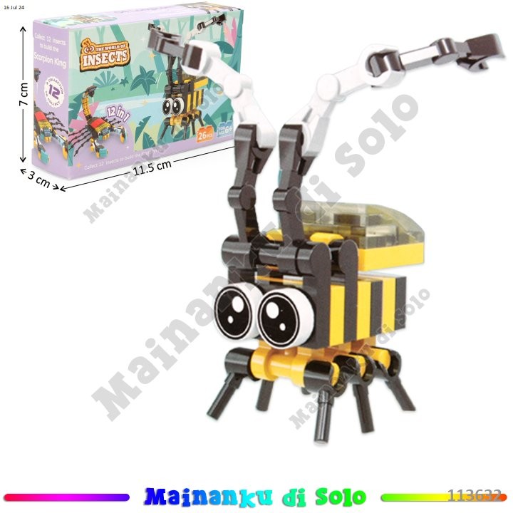 Jual [Mainanku] Nano Block Hewan 12 in 1 Animal Kingdom / Insects #2 ...