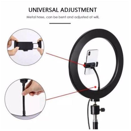 Jual Ring Light 26 Cm + Tripod Stand 2 Meter Handphone Selfie Vlog ...