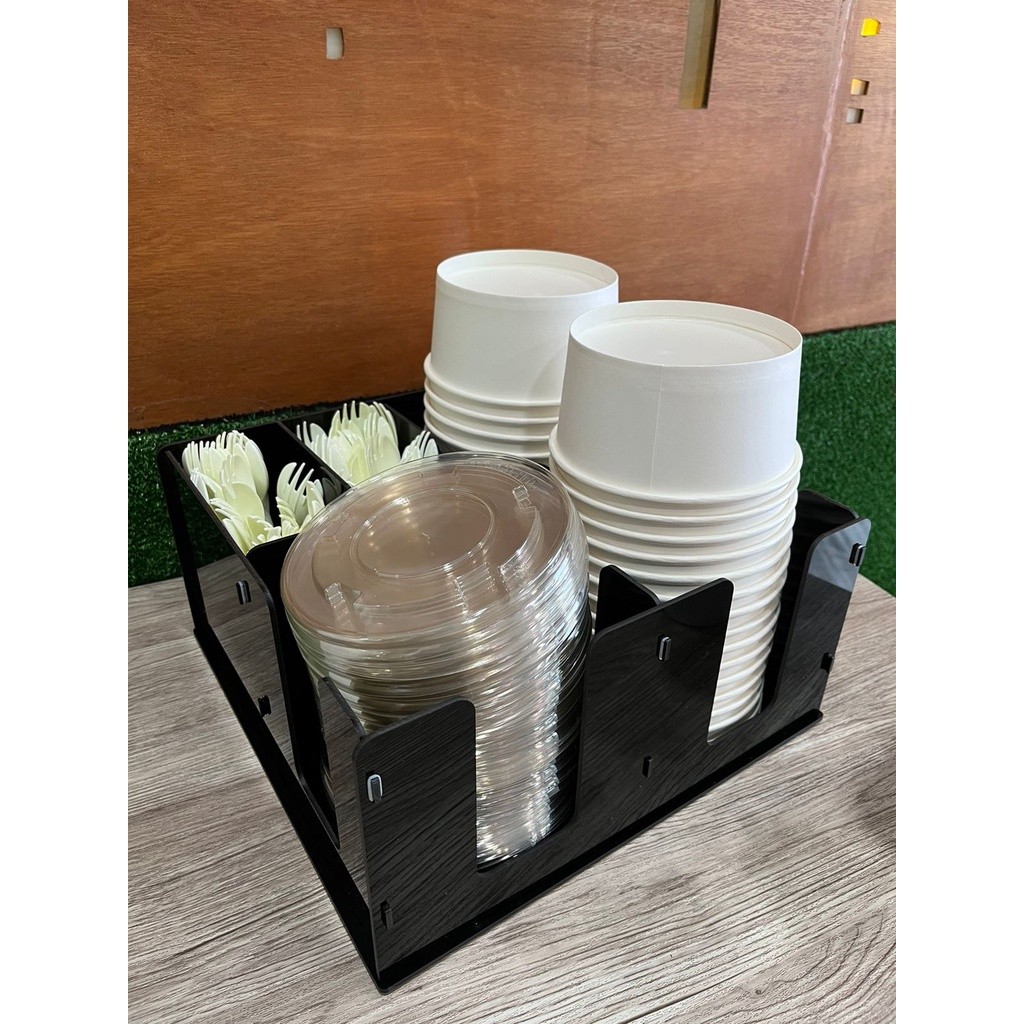 Jual Rak Organizer Paper Rice Bowl / Dispenser Mangkok Kertas / Rak ...