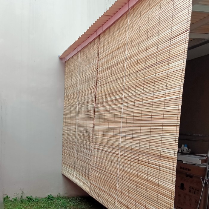 Jual tirai/kerey bambu sawit out door ukuran 2x2 | Shopee Indonesia