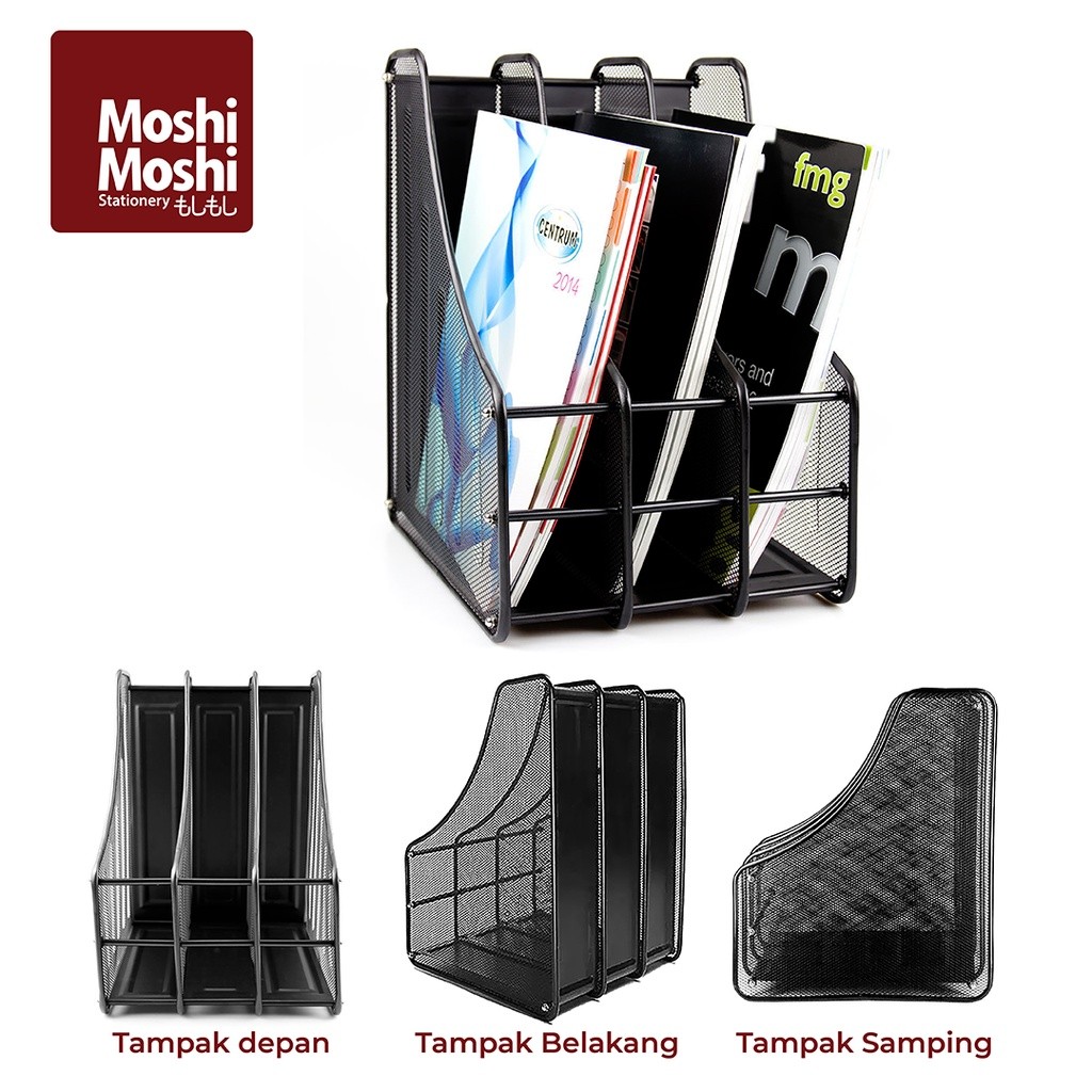 Jual File Box Foldable Steel 3 Layer Rak Penyimpanan Dokumen 3 Sekat ...