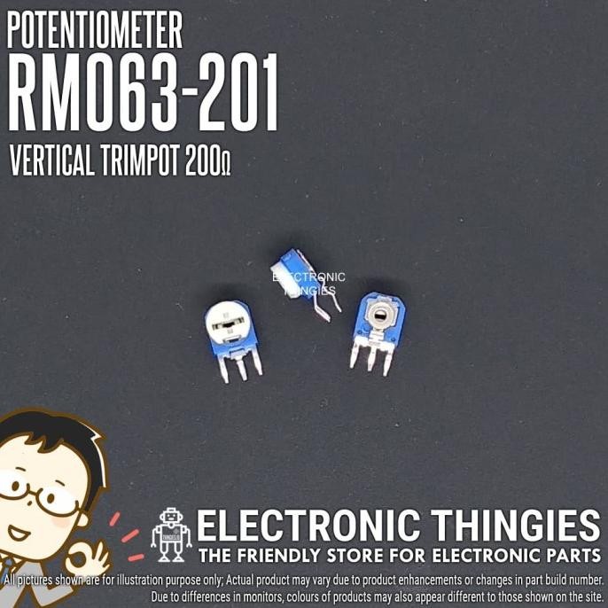 Jual Murah (20) RM063 201 POTENSIOMETER TRIMPOT RM-063 200 OHM POTENSIO ...