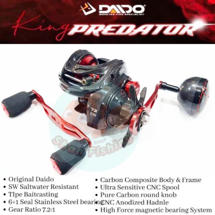 Jual Reel BC/OH Daido King Predator 300L | Shopee Indonesia