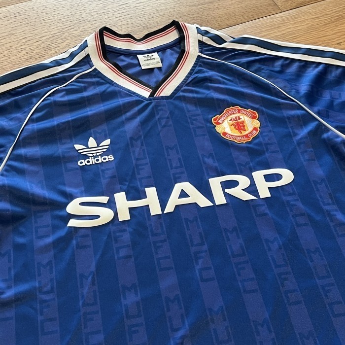 Jual Jersey Retro Mu Away 88 Biru | Shopee Indonesia