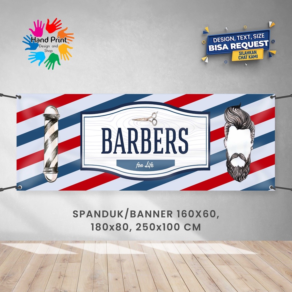 Jual Spanduk Banner Barbershop Pangkas Rambut Cukur Rambut Haircut ...