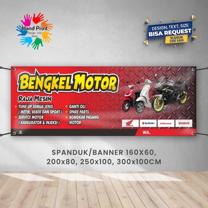 Jual SPANDUK BANNER Bengkel Dan Variasi Motor 300x100 CM | Shopee Indonesia
