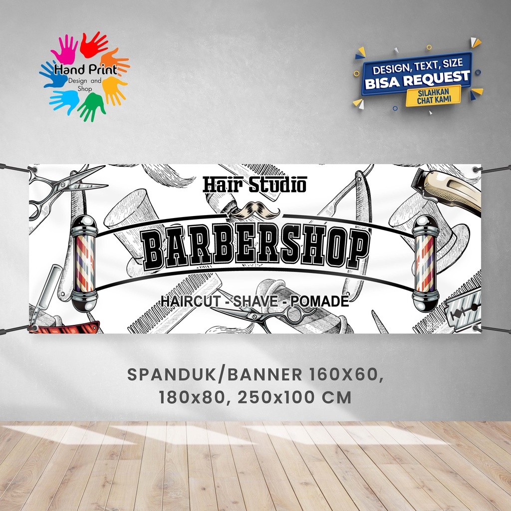 Jual Spanduk Banner Barbershop Pangkas Rambut Cukur Rambut Haircut ...