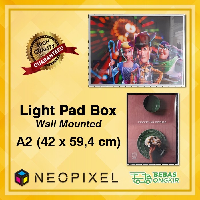 Jual Papan Neon Box Lightbox Custom Menu Cafe Led Lightpad A2 Wall ...