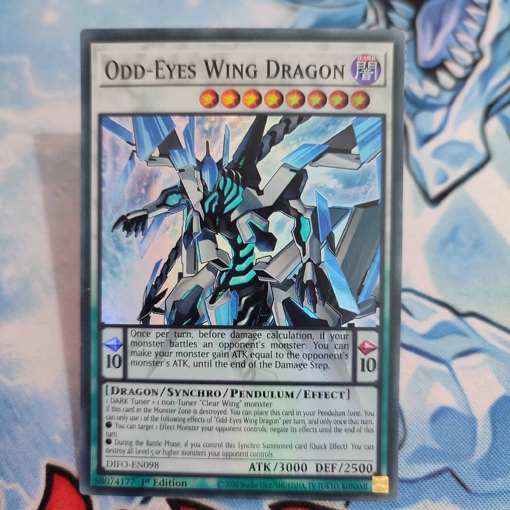 Jual yugioh odd eyes wing dragon DIFO super rare original | Shopee ...