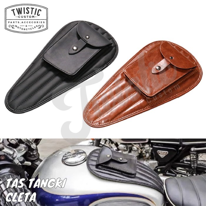 Jual Tas Kulit Tangki Tank Bag Cleta Motor Custom Universal Retro ...