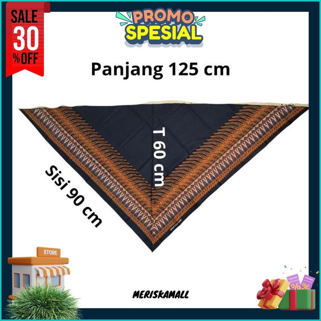 Jual (Home) Cod Slayer Segitiga Udeng Iket Motif Batik Dan Hitam Polos ...