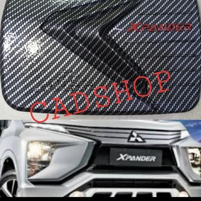 Jual TANK COVER / TUTUP BENSIN MOBIL XPANDER TULISAN MERAH CARBON ...