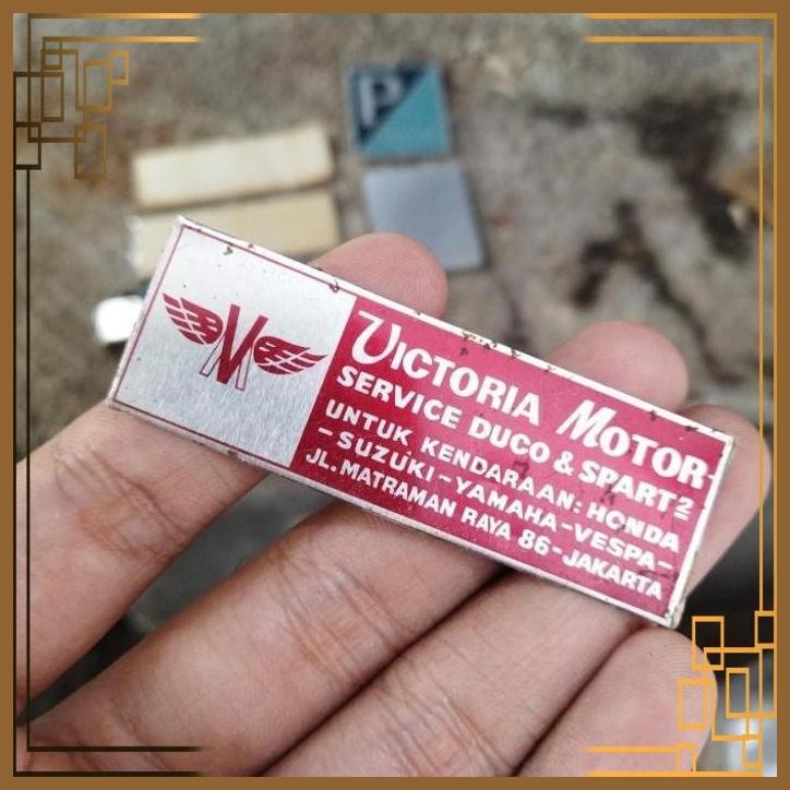 Jual [STS] logo p/ almunium new logo plakat victoria motor nos | Shopee ...